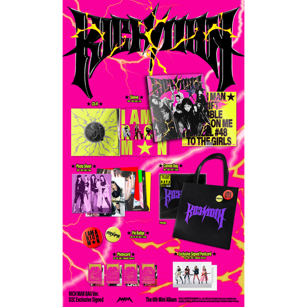 The 6th Mini Album 'Rich Man' (RICH MAN BAG Ver.) (Version A) (Signed) - aespa Official Store